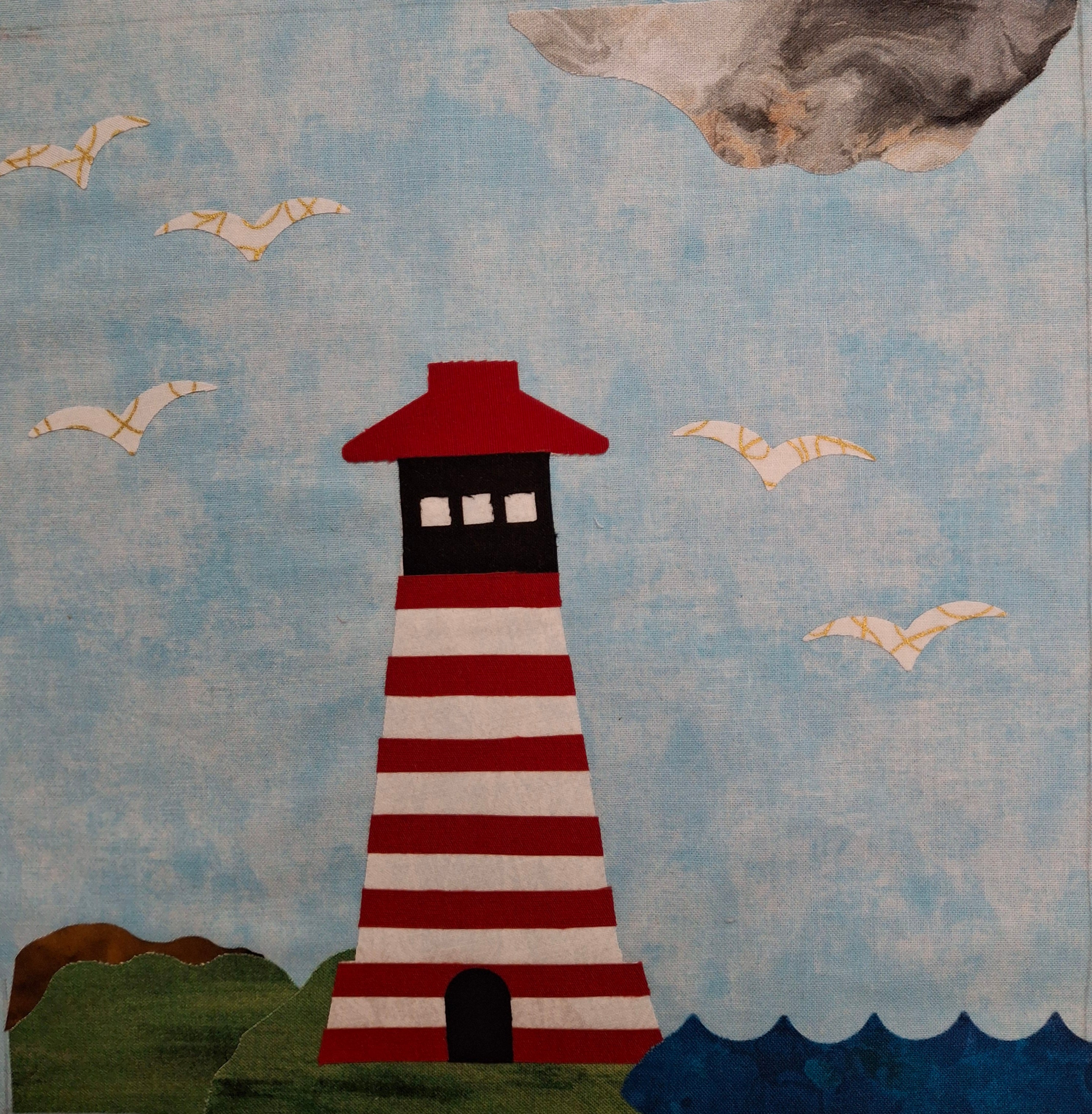 Applique - Red Lighthouse – Paradise Quilting