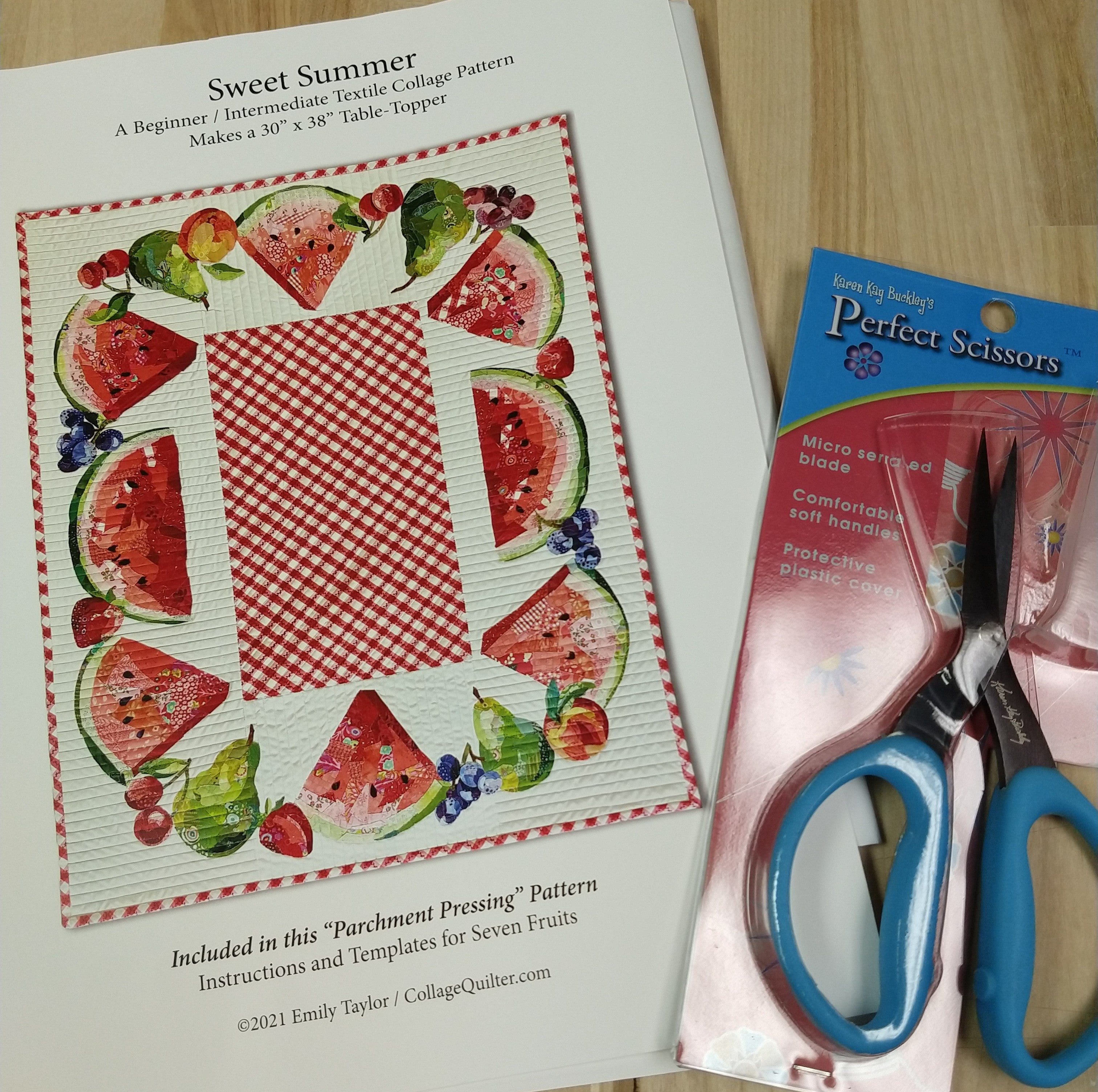 Sweet Summer Collage Pattern by Emily Taylor and Perfect Scissors Medi ...