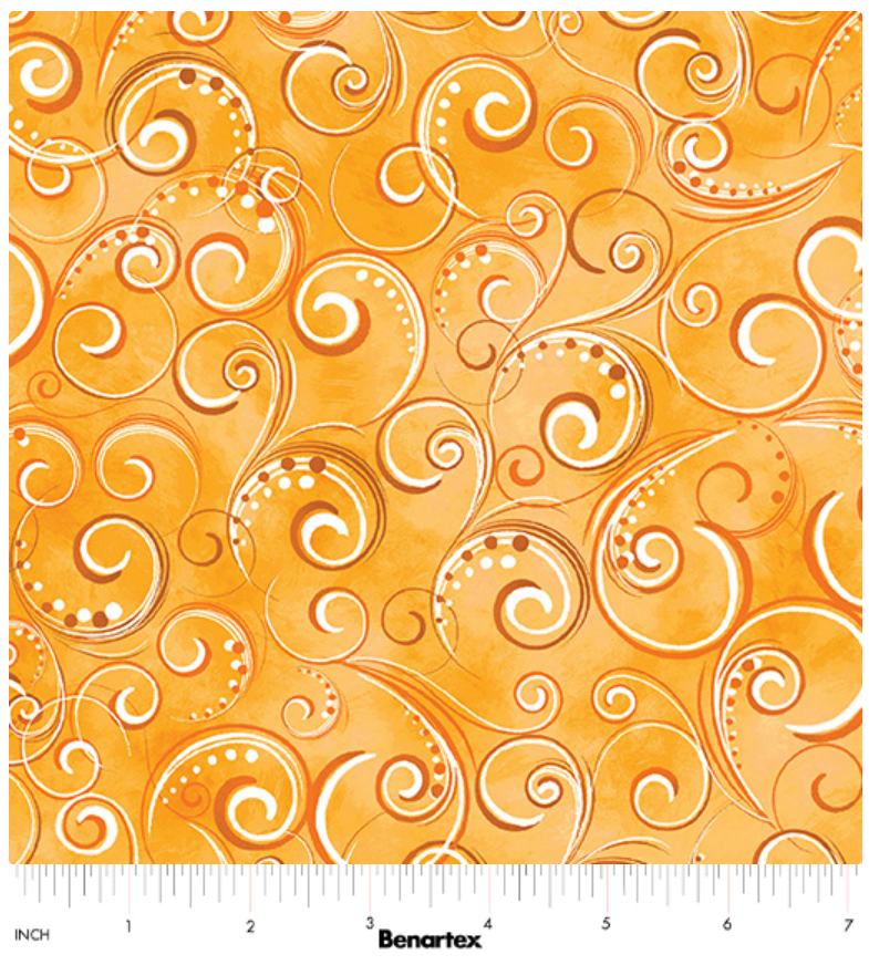 Pearl Splendor - Orange by Benartex – Paradise Quilting