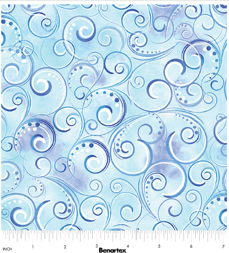 Pearl Splendor - Aqua by Benartex – Paradise Quilting