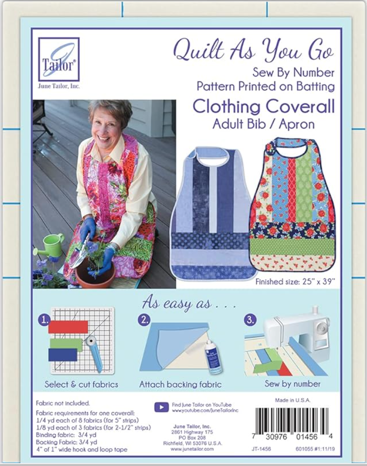 Quilt as You Go - Clothing Coverall Adult Bib/Apron by June Tailor ...