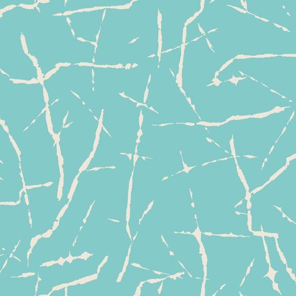 108" Modern White Ragged Lines on Turquoise by Marcus Backing ...