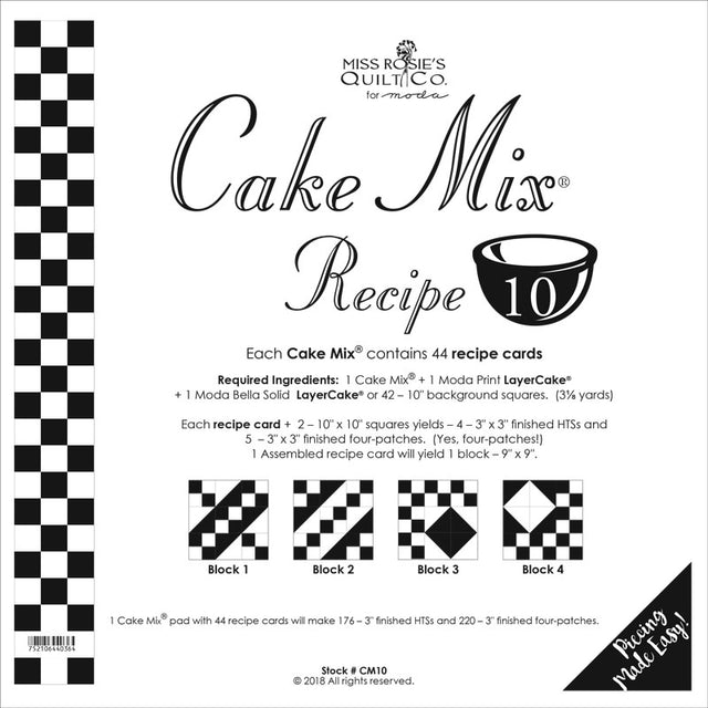 Cake Mix Recipe 10 by Moda – Paradise Quilting
