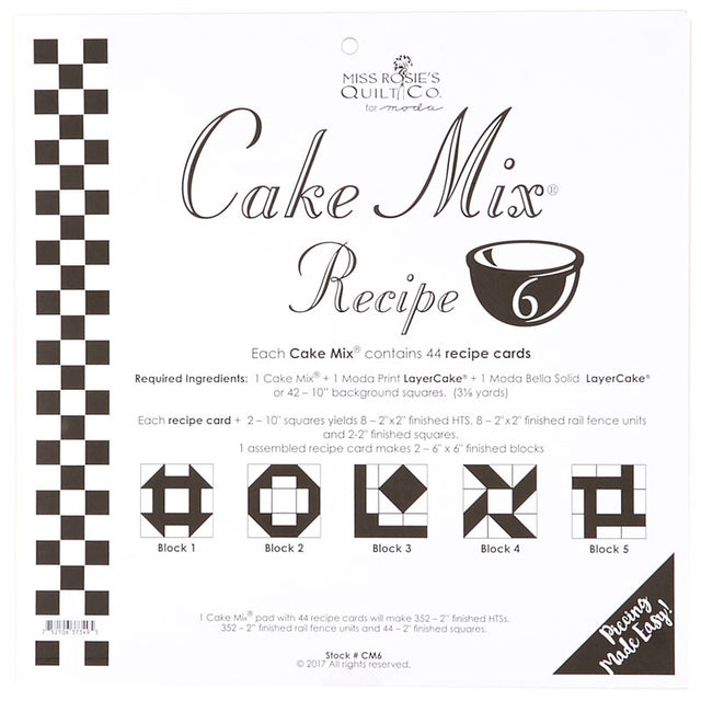 Cake Mix Recipe 6 by Moda – Paradise Quilting