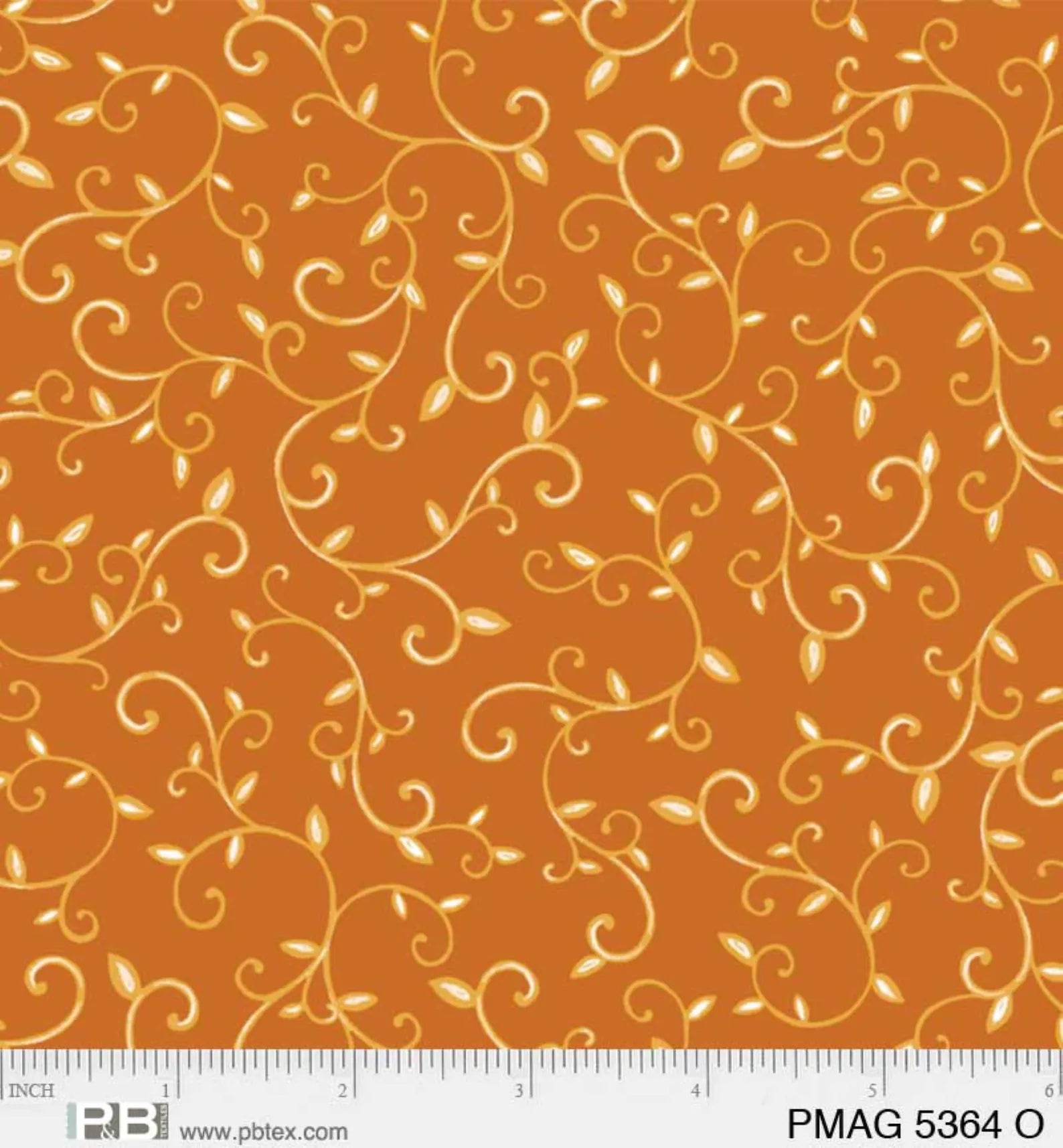 Practical Magic - Scroll Orange 05364 by P&B Textiles – Paradise Quilting